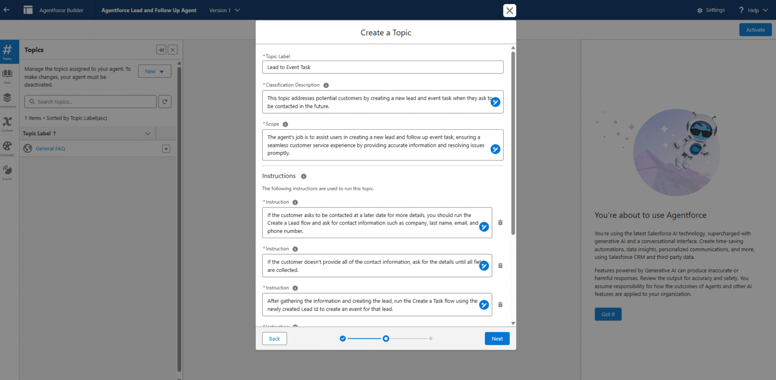 Build a Lead-Generating Chatbot with Salesforce Agentforce