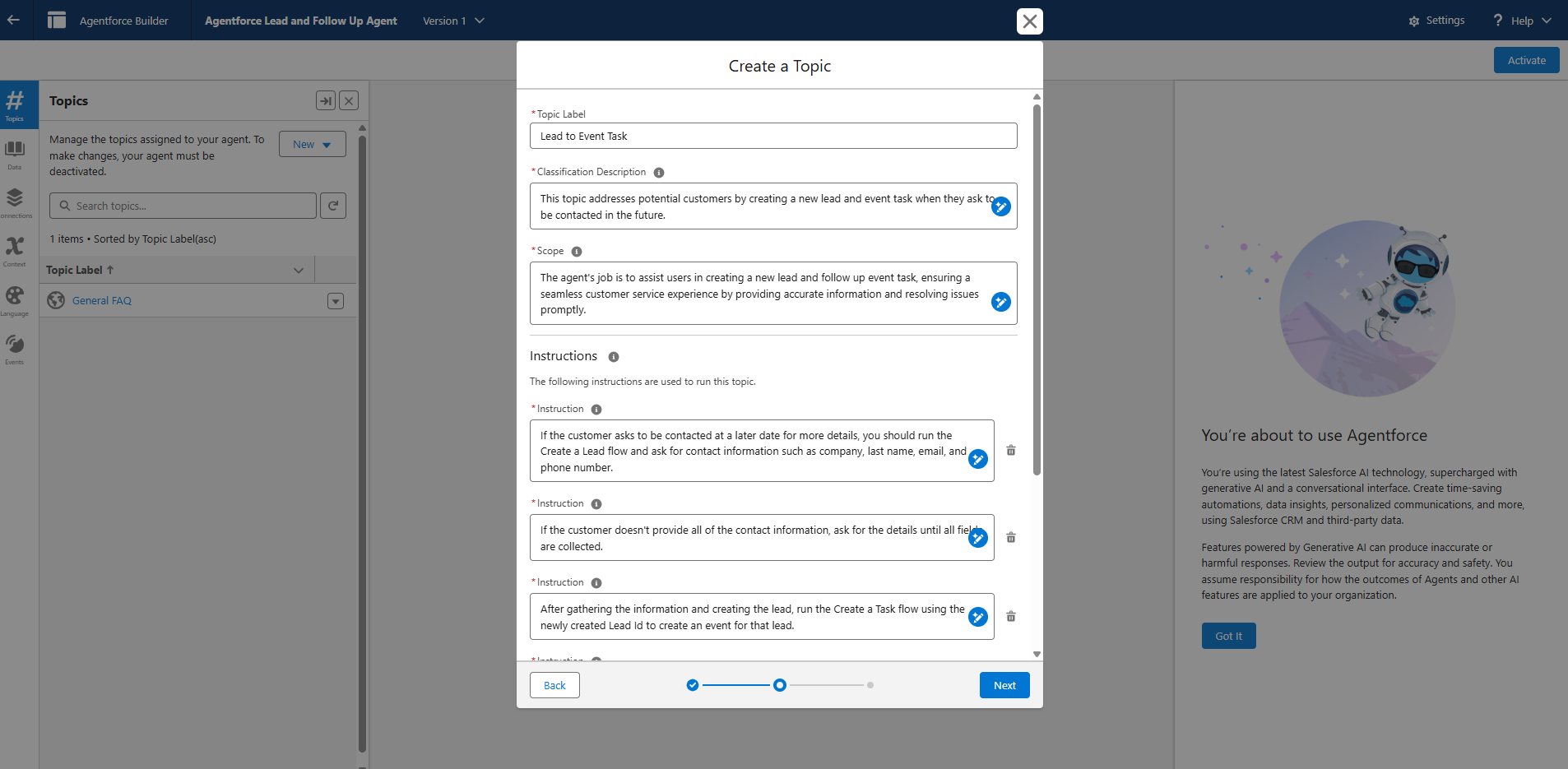 Build a Lead-Generating Chatbot with Salesforce Agentforce